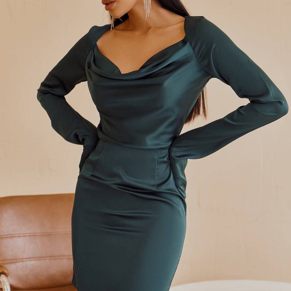 Green Mini Dress - Etsy