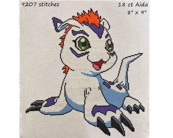 Floral Nostalgia Digivice Cross Stitch Pattern Digimon Cross Stitch ...