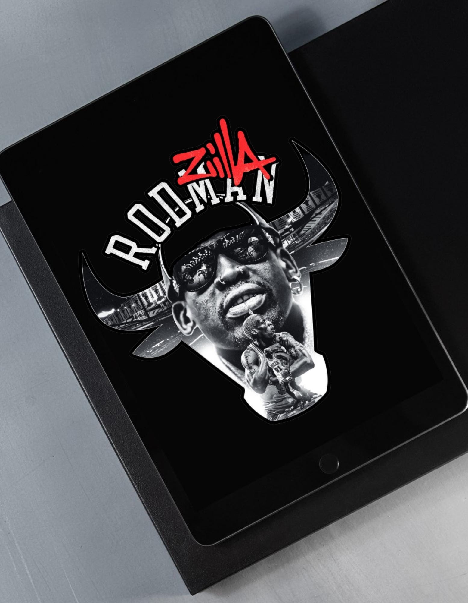 Dennis Rodman 'rodzilla' PNG High-quality Digital Download 5000 X 5479 ...