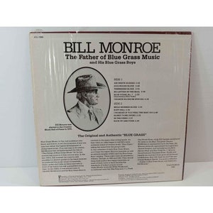 1977 Bill Monroe Bluegrass Music Vinyl Album - Etsy