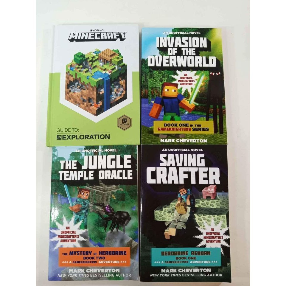 Lot of 5 Minecraft Books, Guide, Encyclopedia, Novels - Etsy