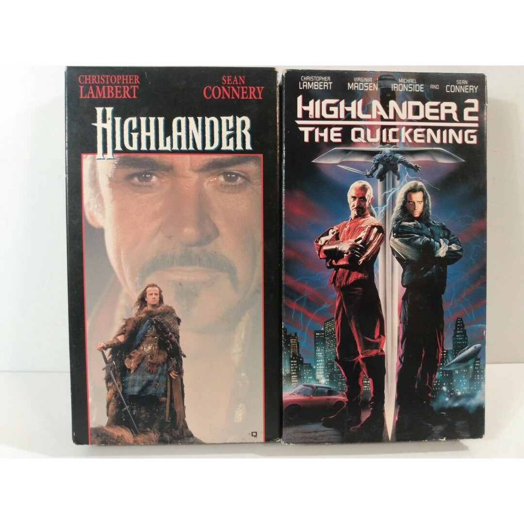 Highlander & Highlander 2 VHS Tapes Christopher Lambert Sean - Etsy