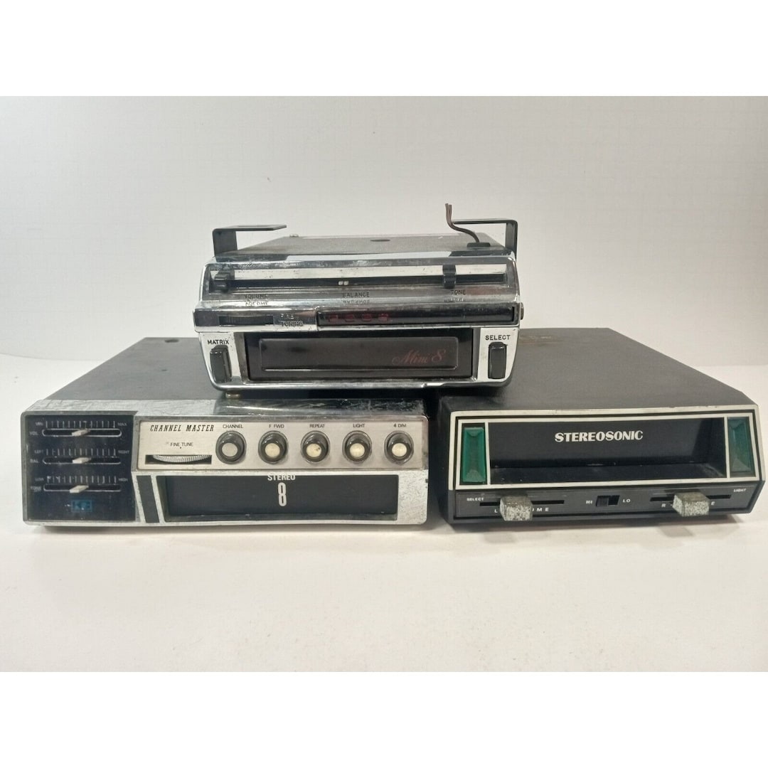 Lot of 3 Vintage Car Stereo 8 Track Players UNTESTED - Etsy