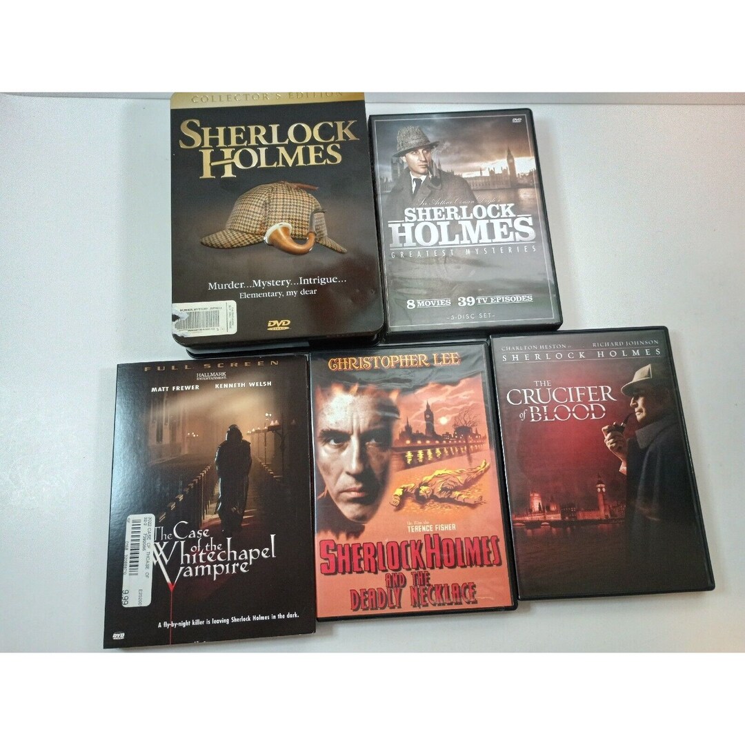 Sherlock Holmes DVD Lot Feature Films/tv Series Collectors Edition Tin ...