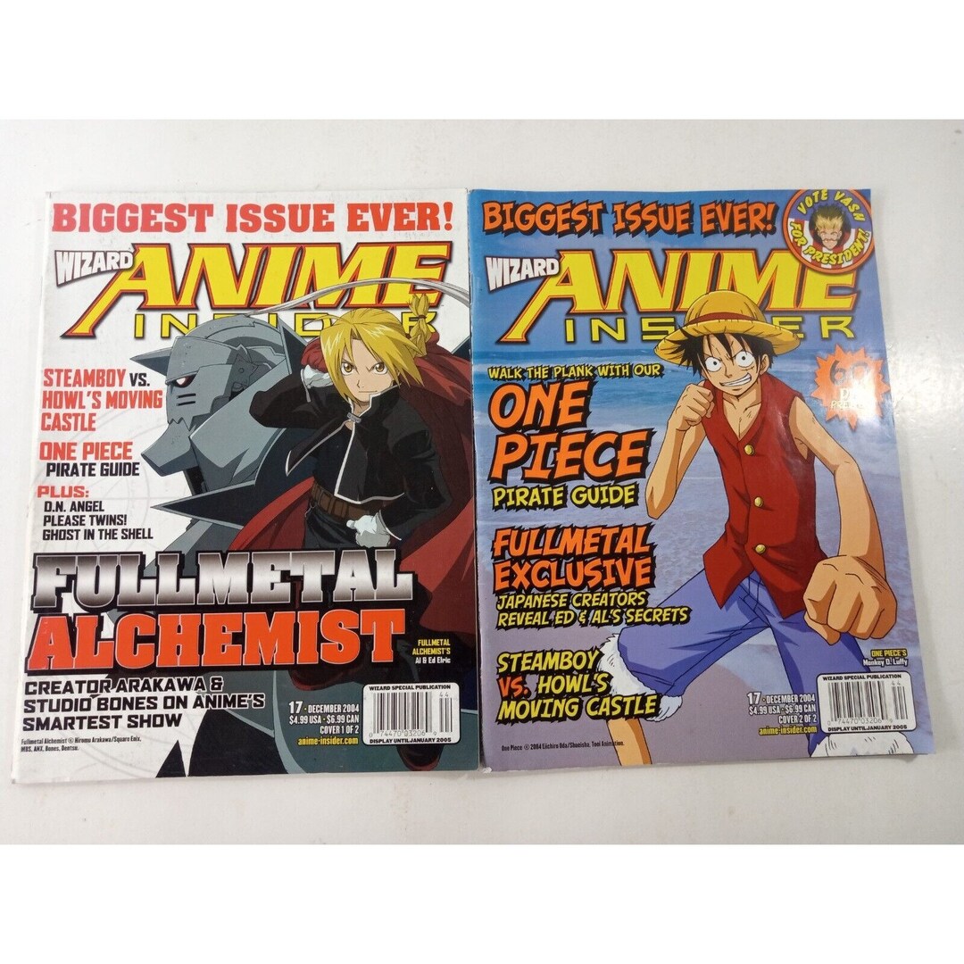 Anime Insider Magazine 17 Dec 2004 Covers 1 & 2 Variant Wizard - Etsy