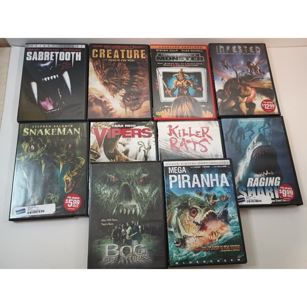 Maneater/monster Horror Movie DVD Lot of 10 6 - Etsy