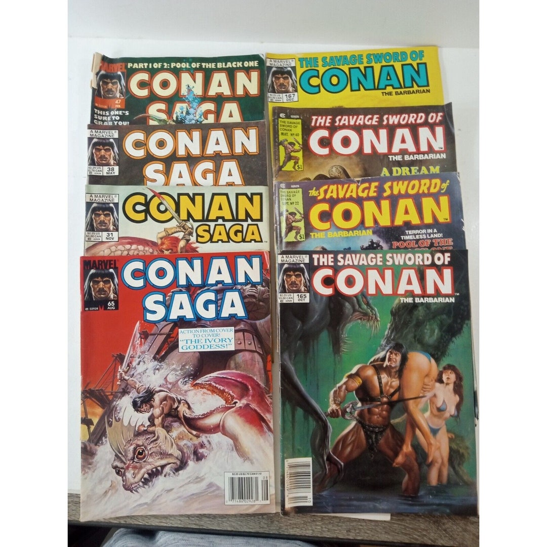 Vintage Conan Saga Magazine/ Savage Sword of Conan Lot of 8 - Etsy