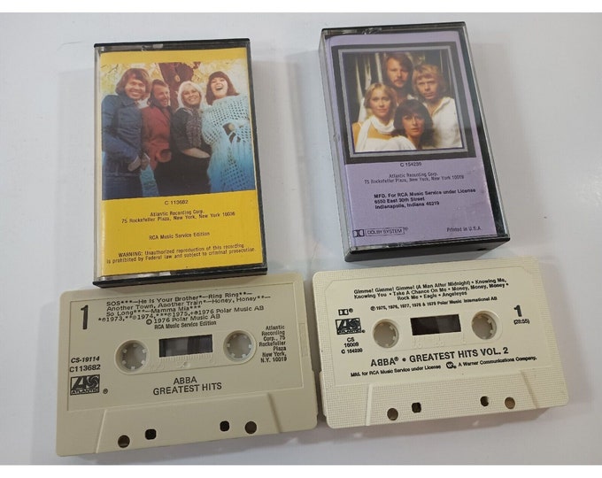 ABBA Greatest Hits Volumes 1 & 2 Cassette Tapes Tested - Etsy