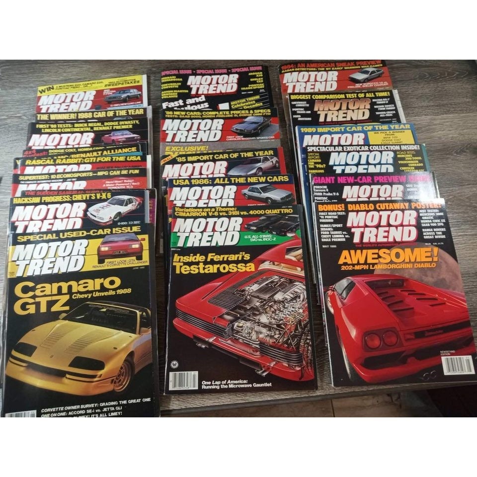 1980s Motor Trend Magazines Lot of 21 - Etsy