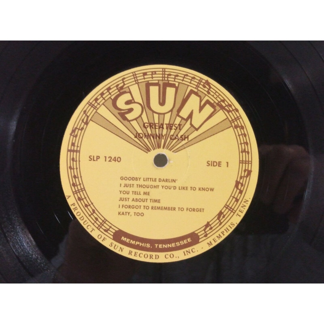 Johnny Cash Sun Records greatest Vinyl LP Album SLP1240 Record Only - Etsy