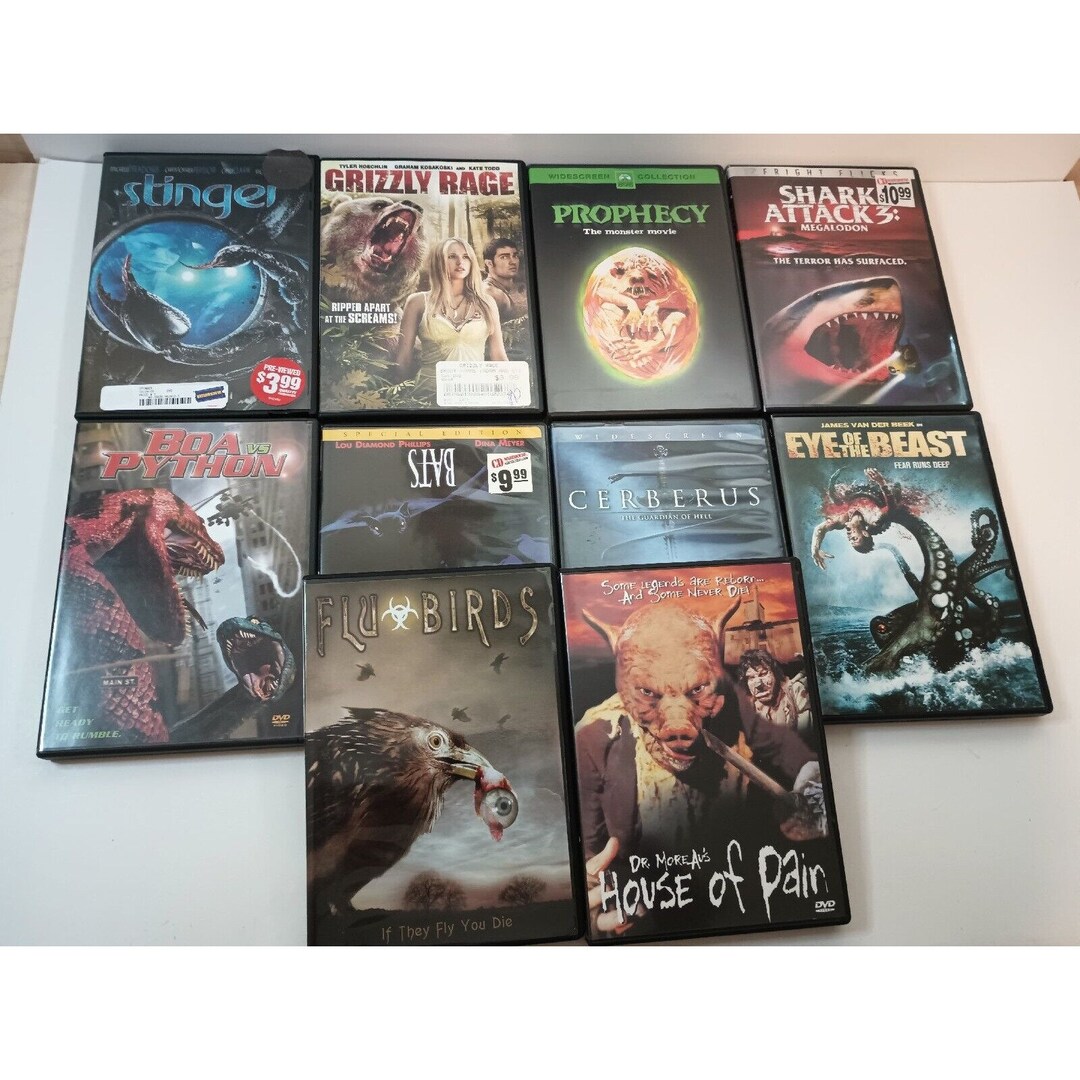 Maneater/monster Horror Movie DVD Lot of 10 3 - Etsy