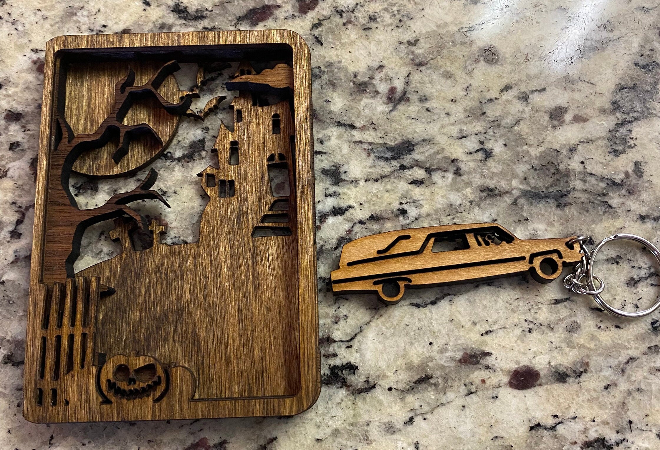 Haunted Mansion Keychain Hearse Cemetery Scary Keychain | Etsy