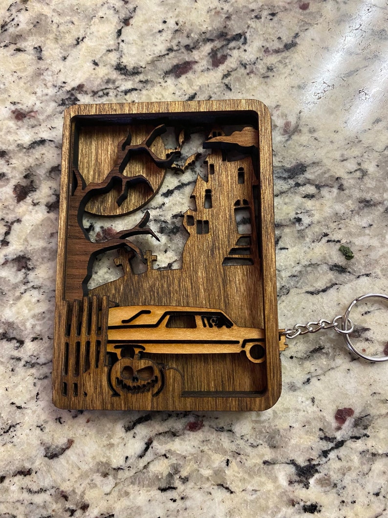 Haunted Mansion Keychain Hearse Cemetery Scary Keychain - Etsy