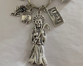 Santa Muerte Keychain Personalized - Etsy