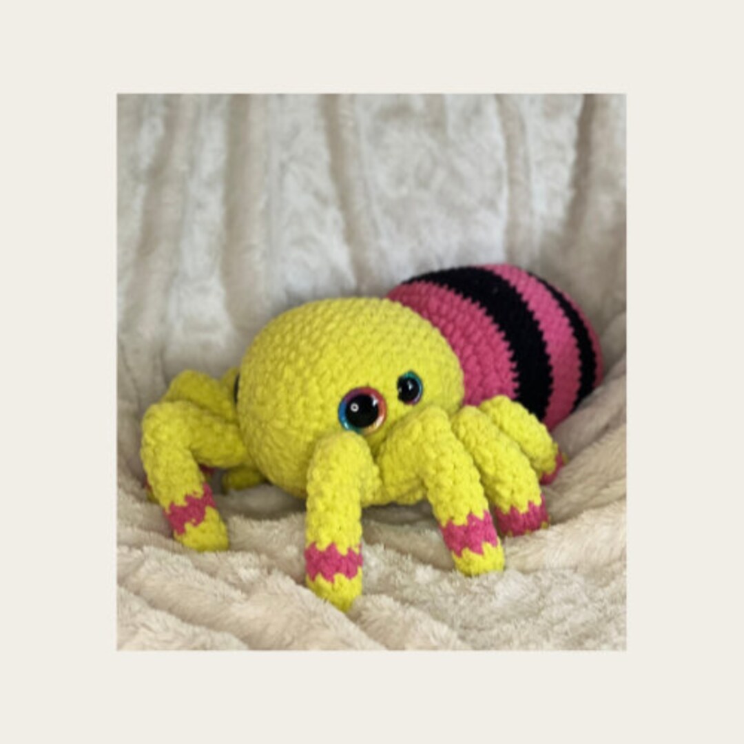 Crochet Spider Plush Spider Plushie Halloween Plush Etsy