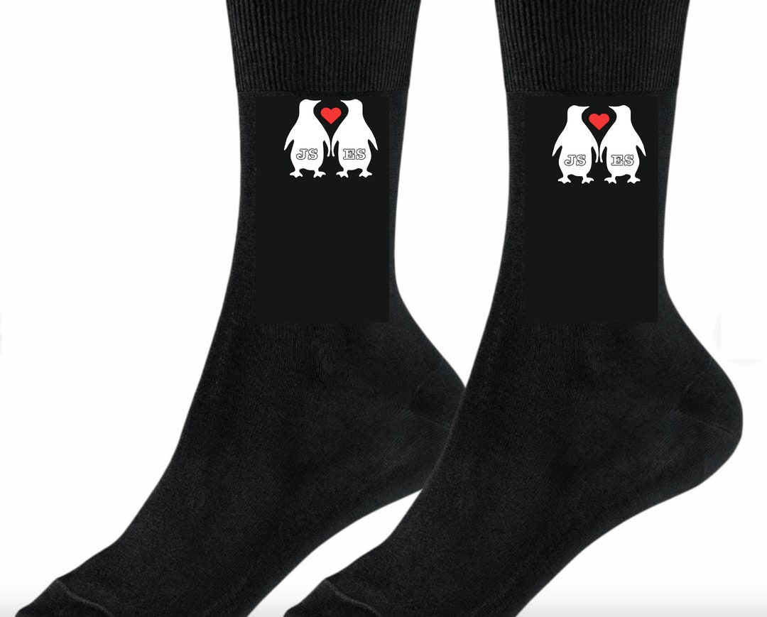 Personalised Penguin Socks/valentine/anniversary/wedding Gift - Etsy