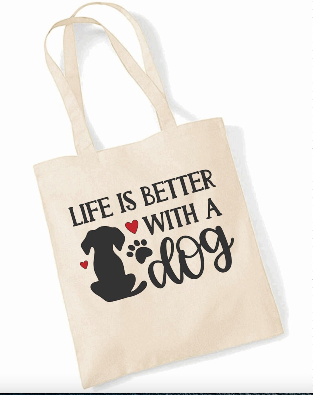 Life is Better With a Dog Tote Bag - Etsy