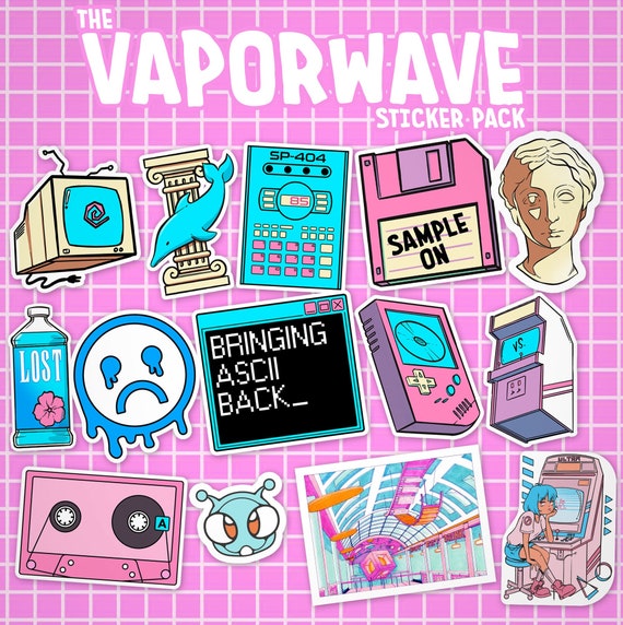 Vaporwave Vinyl Sticker Pack | Etsy