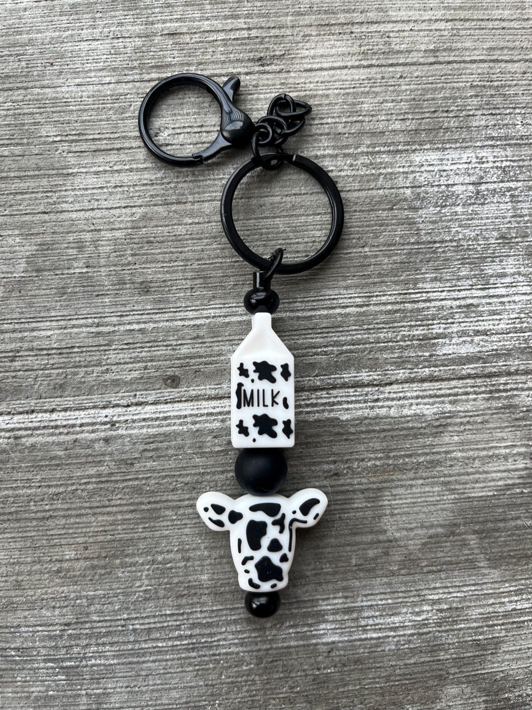 Cow & Milk Keychain, House Keys, Gift for Her, Summertime, Custom ...
