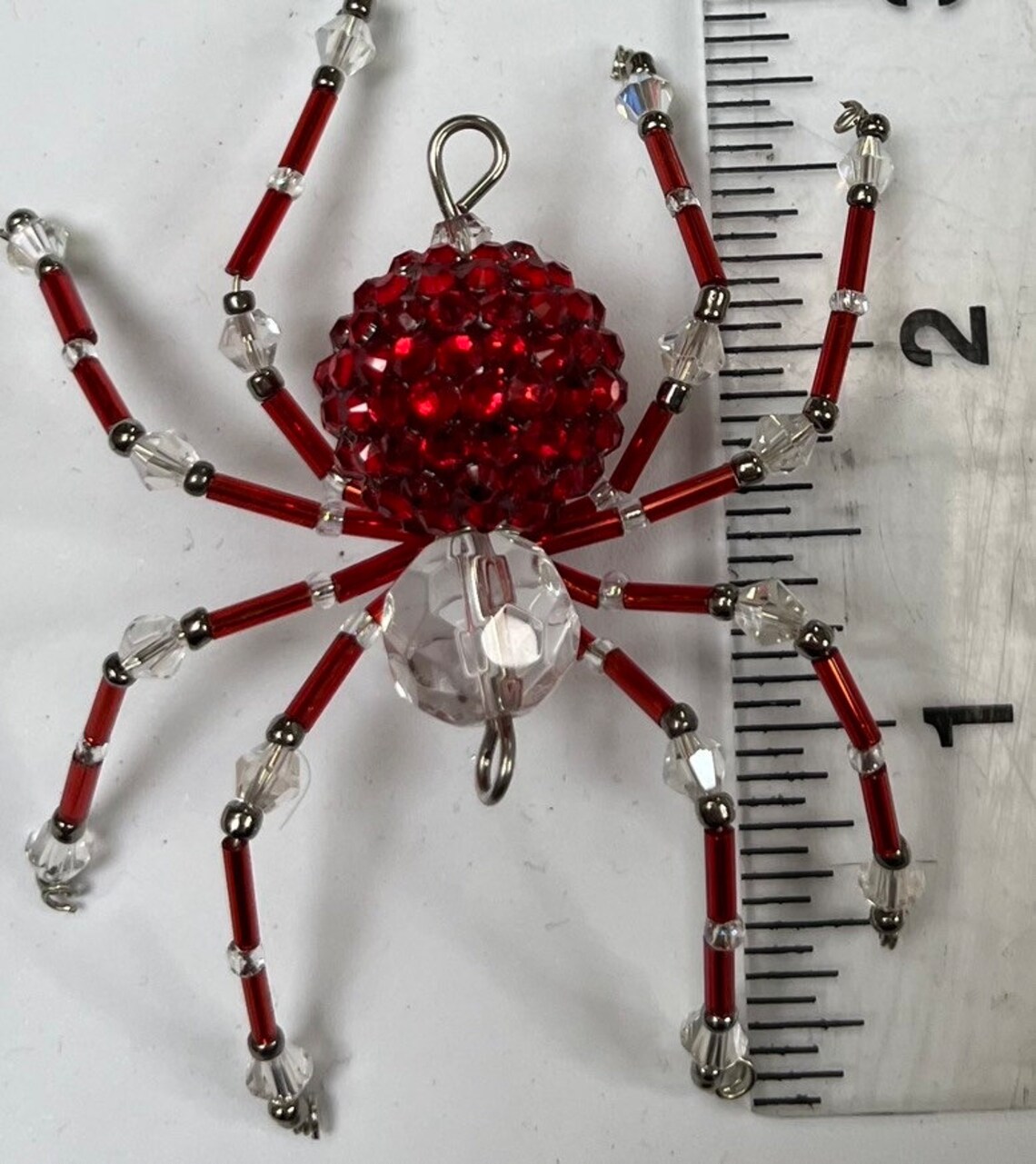 Red Disco Beaded Spider - Etsy