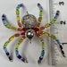 Rainbow Silver Body Beaded Spiders - Etsy