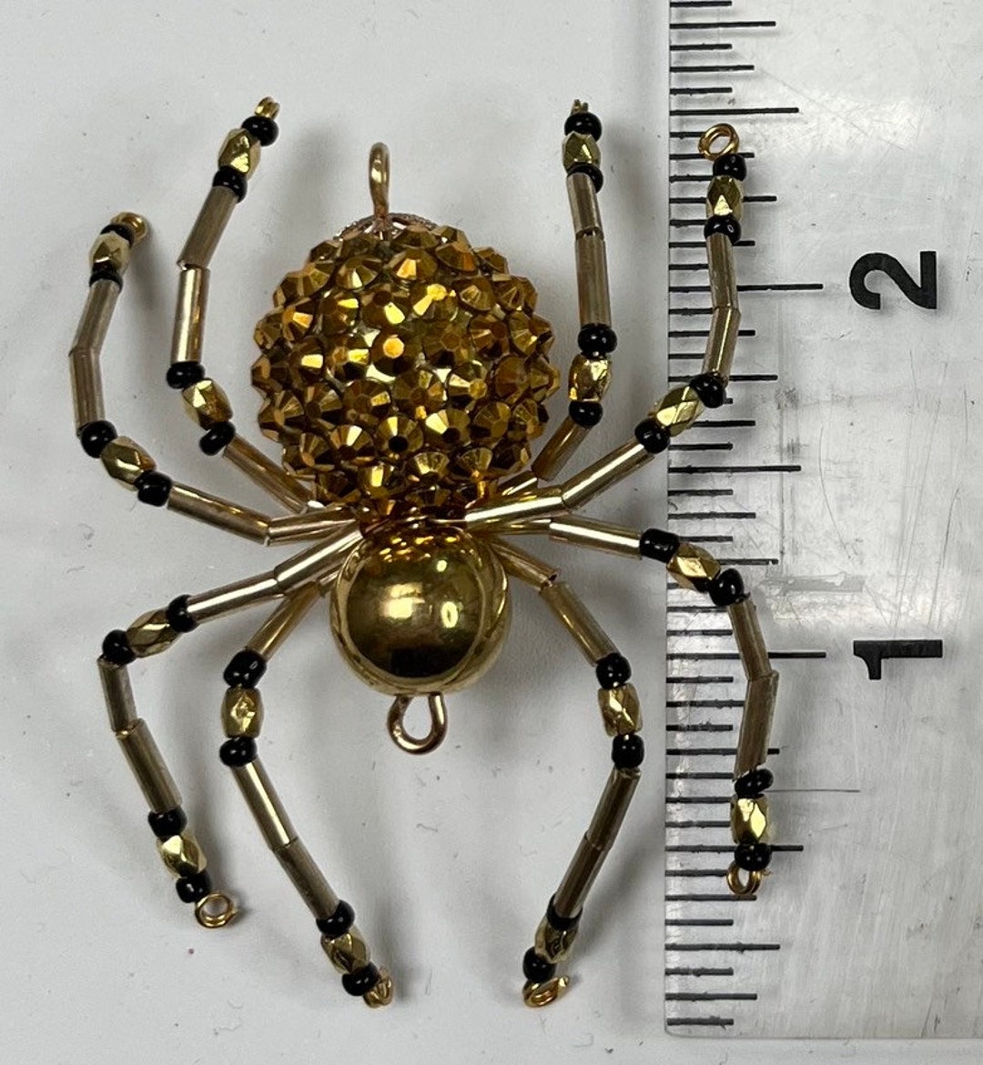 Gold Disco Ball Beaded Spiders - Etsy