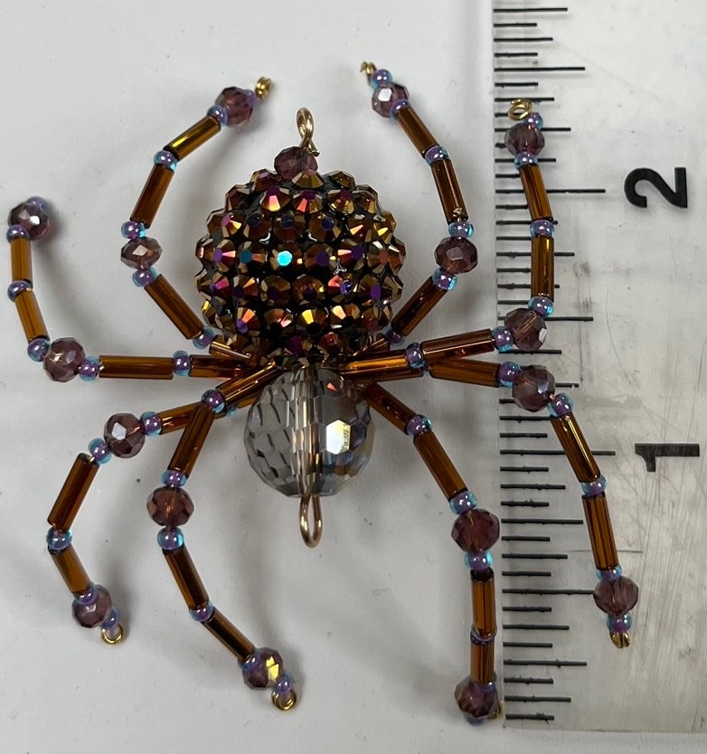Cinnamon Rose Disco Ball Beaded Spiders - Etsy