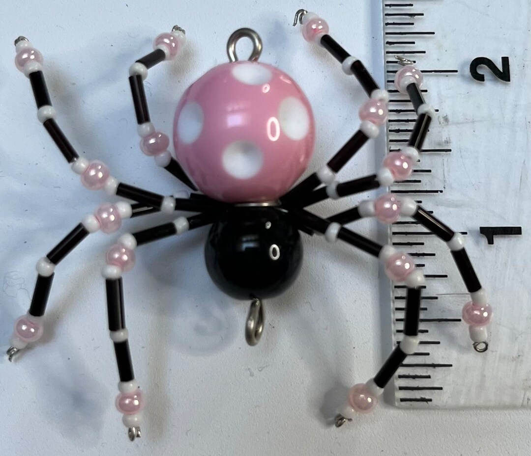 Pastel Pink Polka Dot Beaded Spiders - Etsy