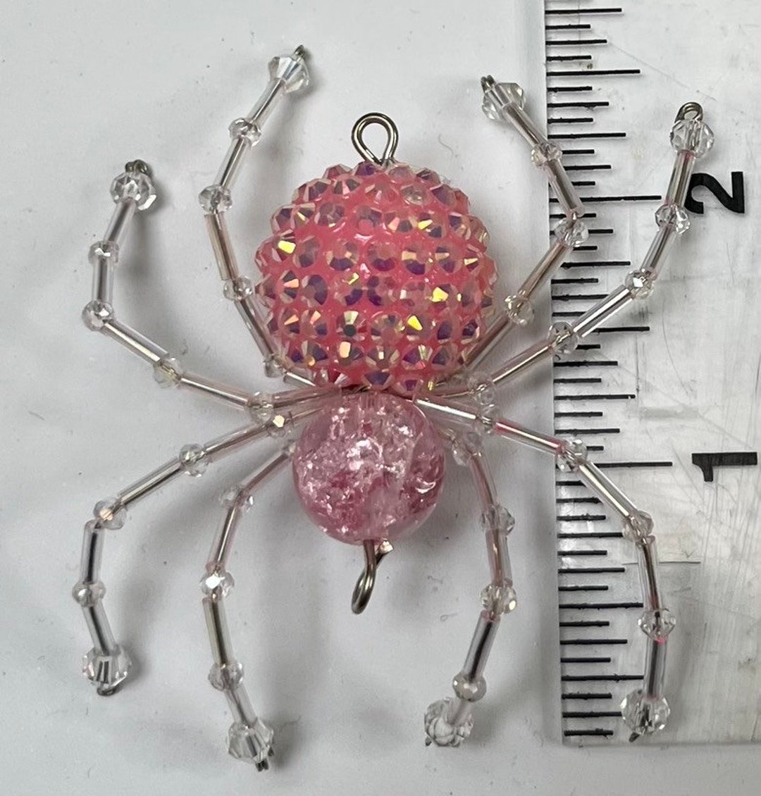 Pastel Pink Disco Ball Beaded Spiders - Etsy