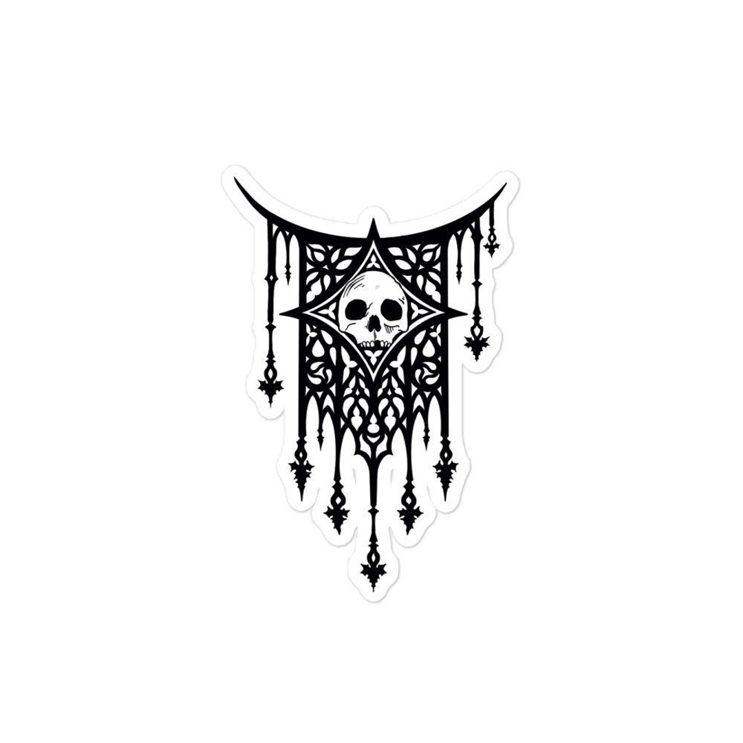 Gothic Banner Medium Vinyl Sticker Medieval Art Memento Mori - Etsy