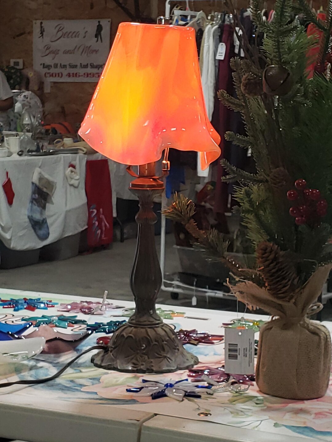 Fused Glass Table Lamp. - Etsy