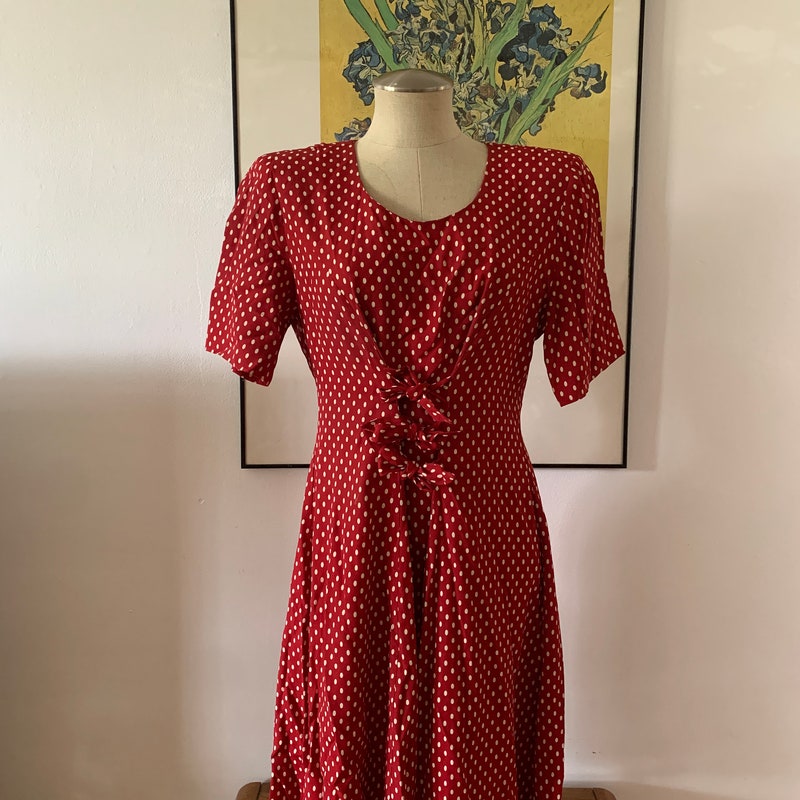 Red Polka Dot Dress - Etsy