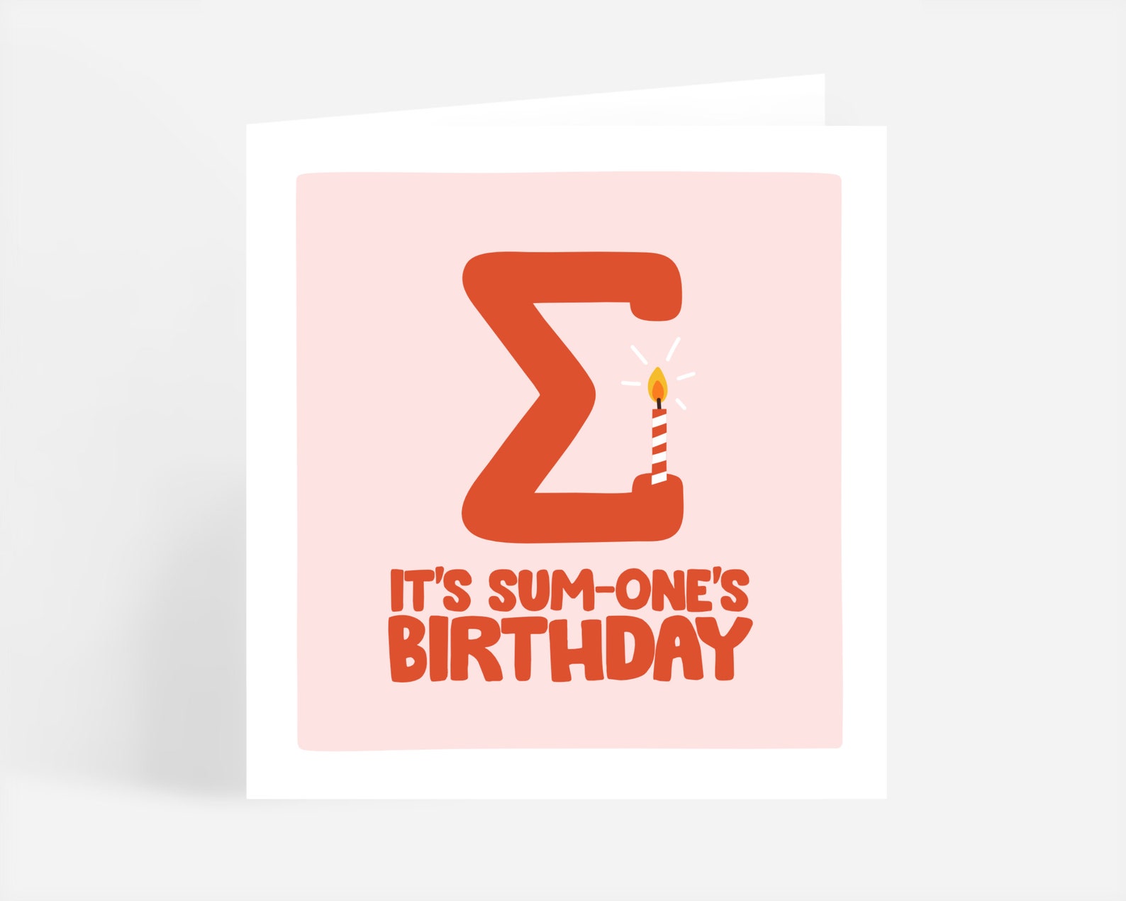 Maths Birthday Card Sum One's Birthday Card Funny Mathematics Card ...
