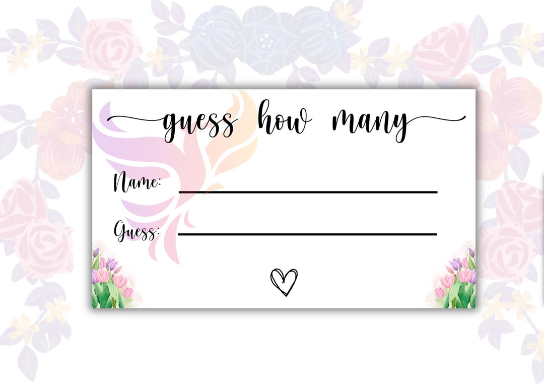 Guessing Game Cards Guess How Many Game Cards Printable Guess Cards ...
