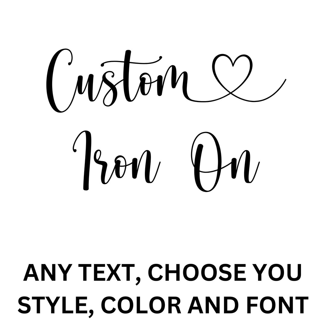 Custom Iron-on Decal: Personalized Design, Name Sticker - Etsy