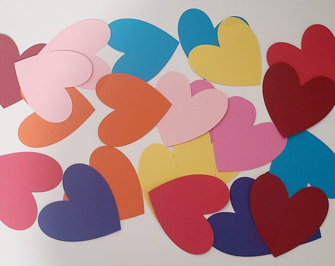 7 Inch Paper Heart Large Paper Heart Cardstock Heart With Optional ...
