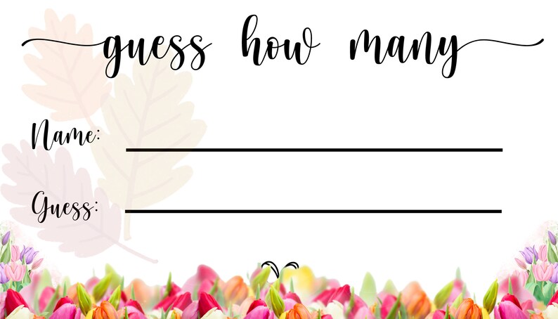 Guessing Game Cards - Guess How Many Game Cards - Printable Guess Cards ...