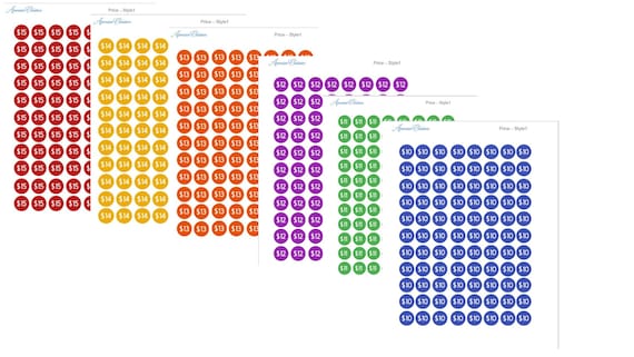 Set of 88 Price Sticker Product Pricing Label Price Tag - Etsy