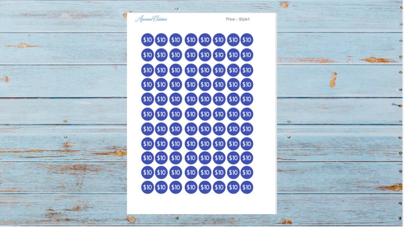 Set of 88 Price Sticker, Product Pricing Label, Price Tag, Round Price ...