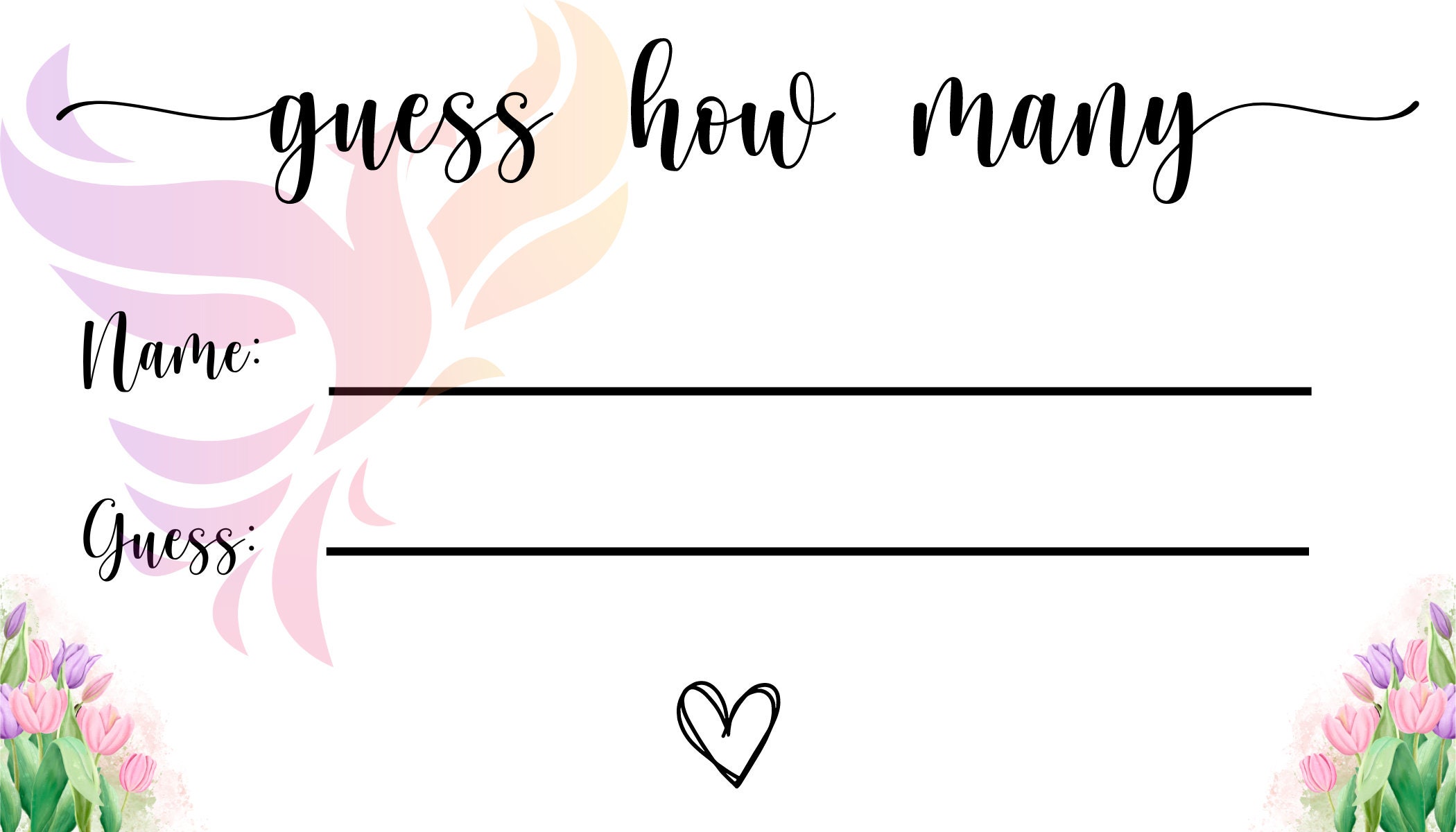 Guessing Game Cards Guess How Many Game Cards Printable Guess Cards ...