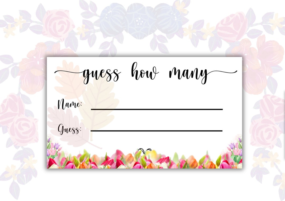 Guessing Game Cards - Guess How Many Game Cards - Printable Guess Cards ...