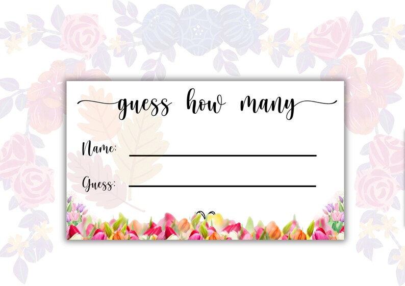 Guessing Game Cards - Guess How Many Game Cards - Printable Guess Cards ...