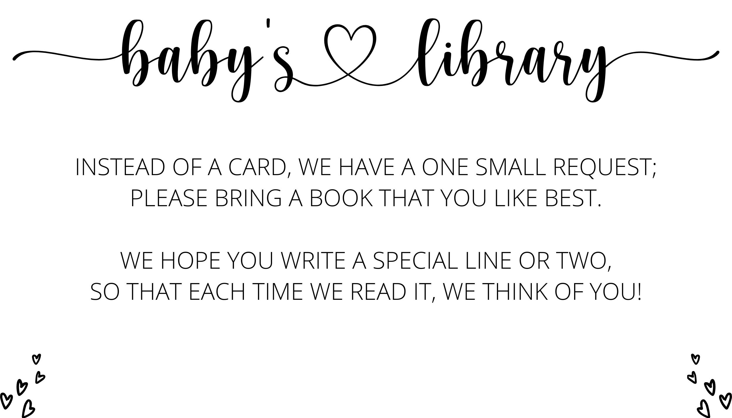 Bring A Book Instead of A Card, Bring A Book Baby Shower Insert, Bring ...