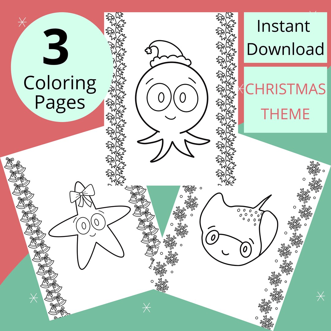 Christmas Coloring Pages, Sea Animal Coloring Pages, Christmas ...