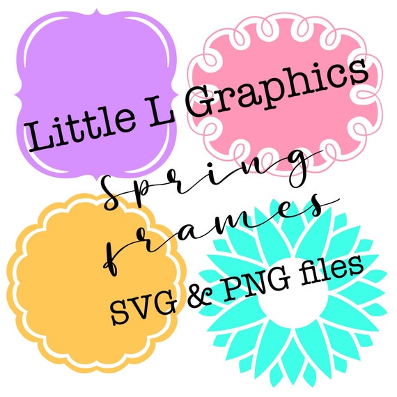 Papercraft SVG PNG // spring frames SVG // Cricut frames // background ...