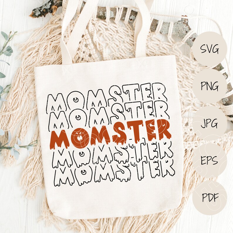 Momster Svg Png File Momster Shirt Halloween Mama Svg - Etsy