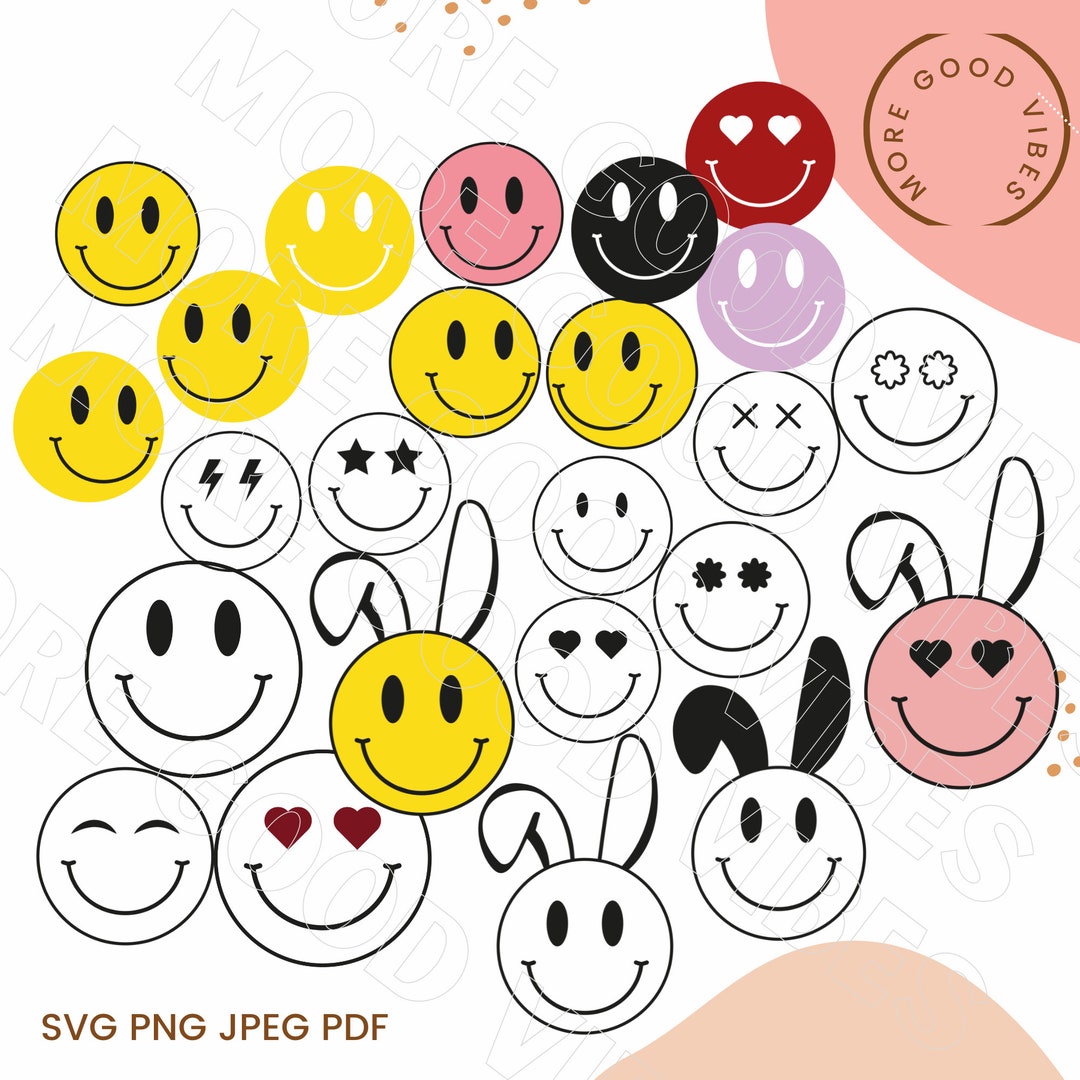 Smiley Svg, Smiley Face Svg, Emoji Svg, Smiley Face Png, Smiley Bunde ...