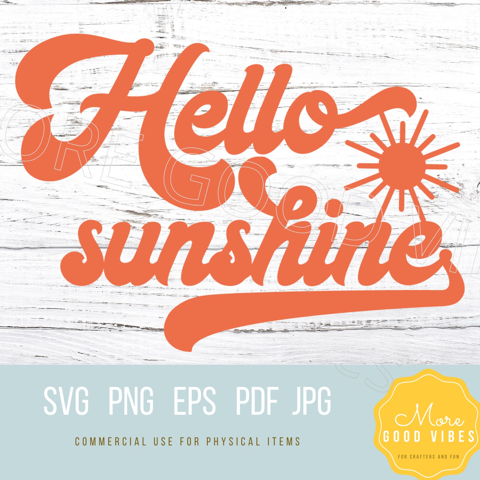 Hello sunshine svg png file with sun svg png instant download | Etsy
