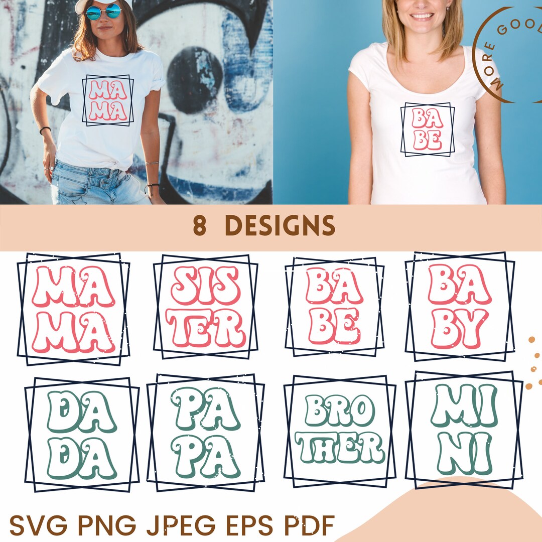 Family Svg Bundle, Matching Family Svg Bundle, Mama Svg, Papa Svg, Dada ...
