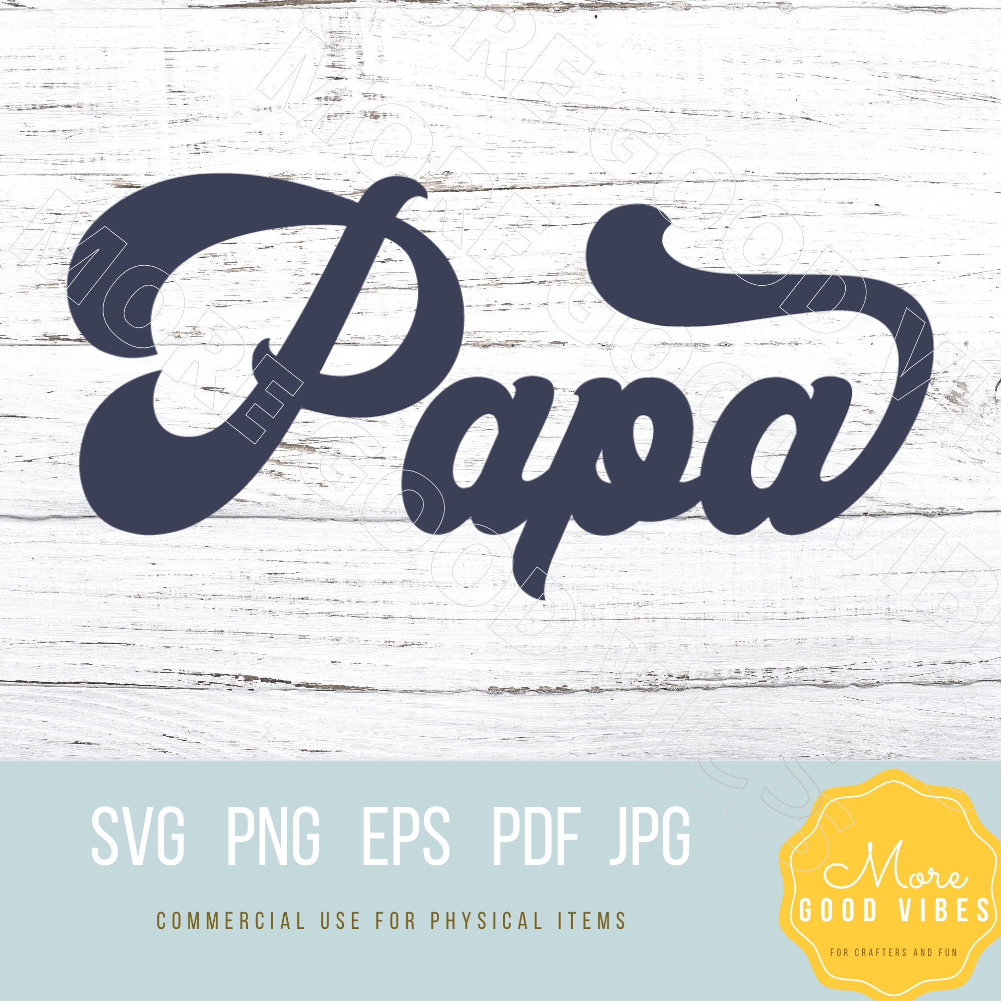 Papa Svg Png File Papa Retro Vintage Style Svg Png Cut and - Etsy